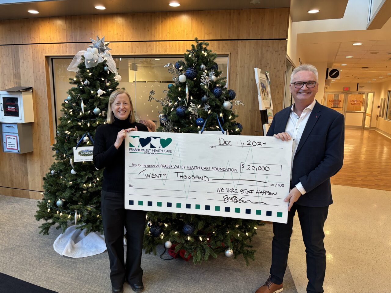 We Make Stuff Happen Donates $20,000 to Fraser Valley Healthcare ...